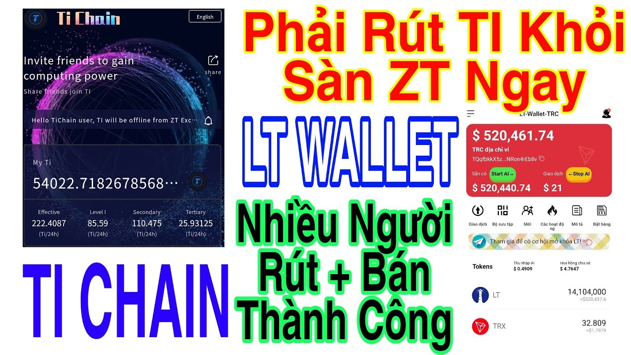 TI CHAIN PHẢI RÚT TI KHỎI SÀN ZT EXCHANGES NGAY + RÚT LT WALLET PRO CẬP ...