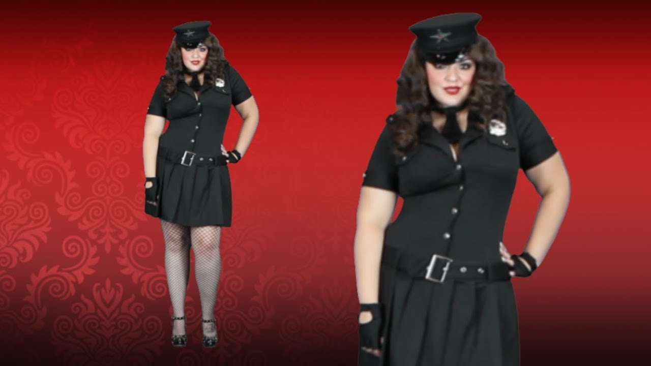 Plus Size Arresting Officer Halloween Costume - YouTube