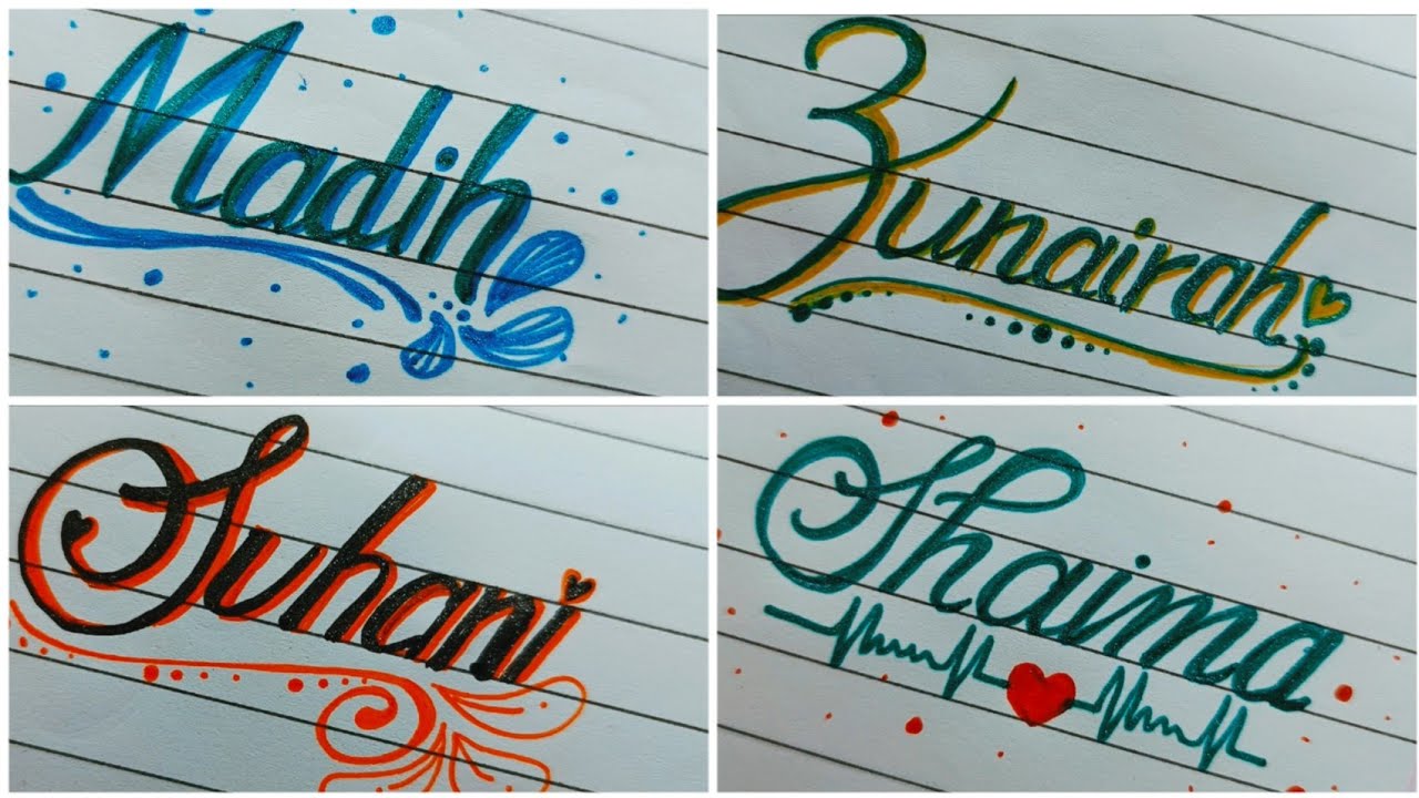 Calligraphy name writing | satisfying video. Comment your Name ...