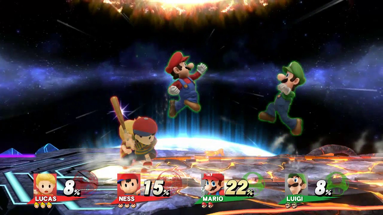 Lucas and ness vs mario and luigi - YouTube