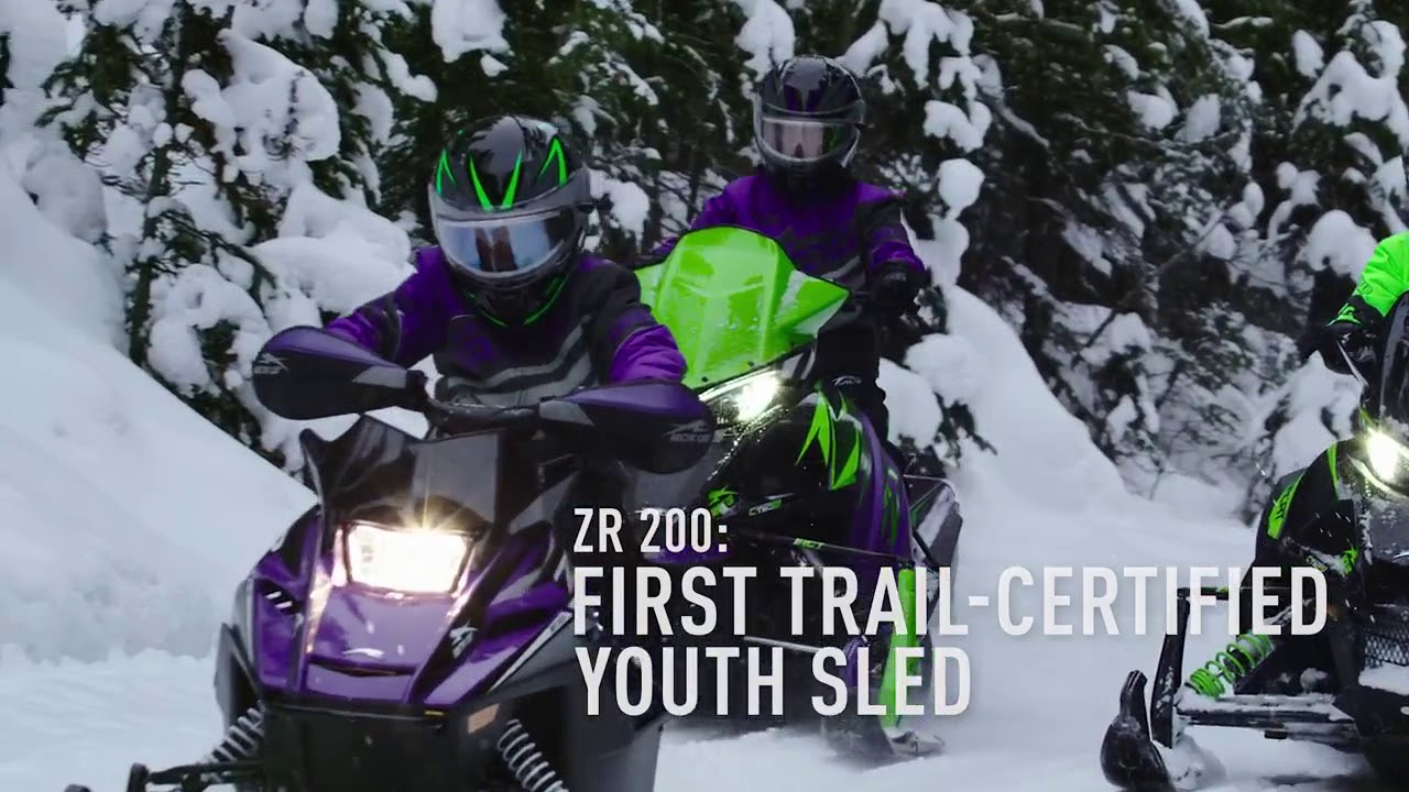 Arctic Cat 2019 Youth ZR200 Snowmobiles - YouTube