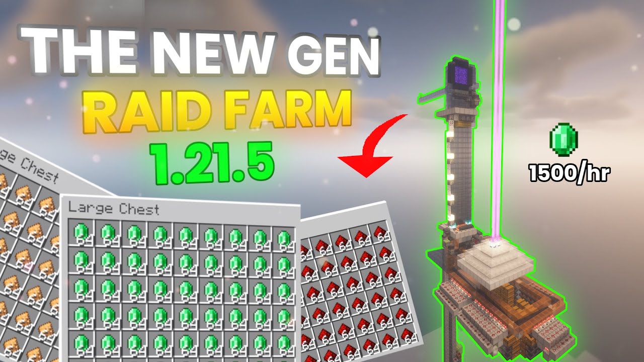 The new Gen Raid Farm for Minecraft java 1.21.5 - YouTube