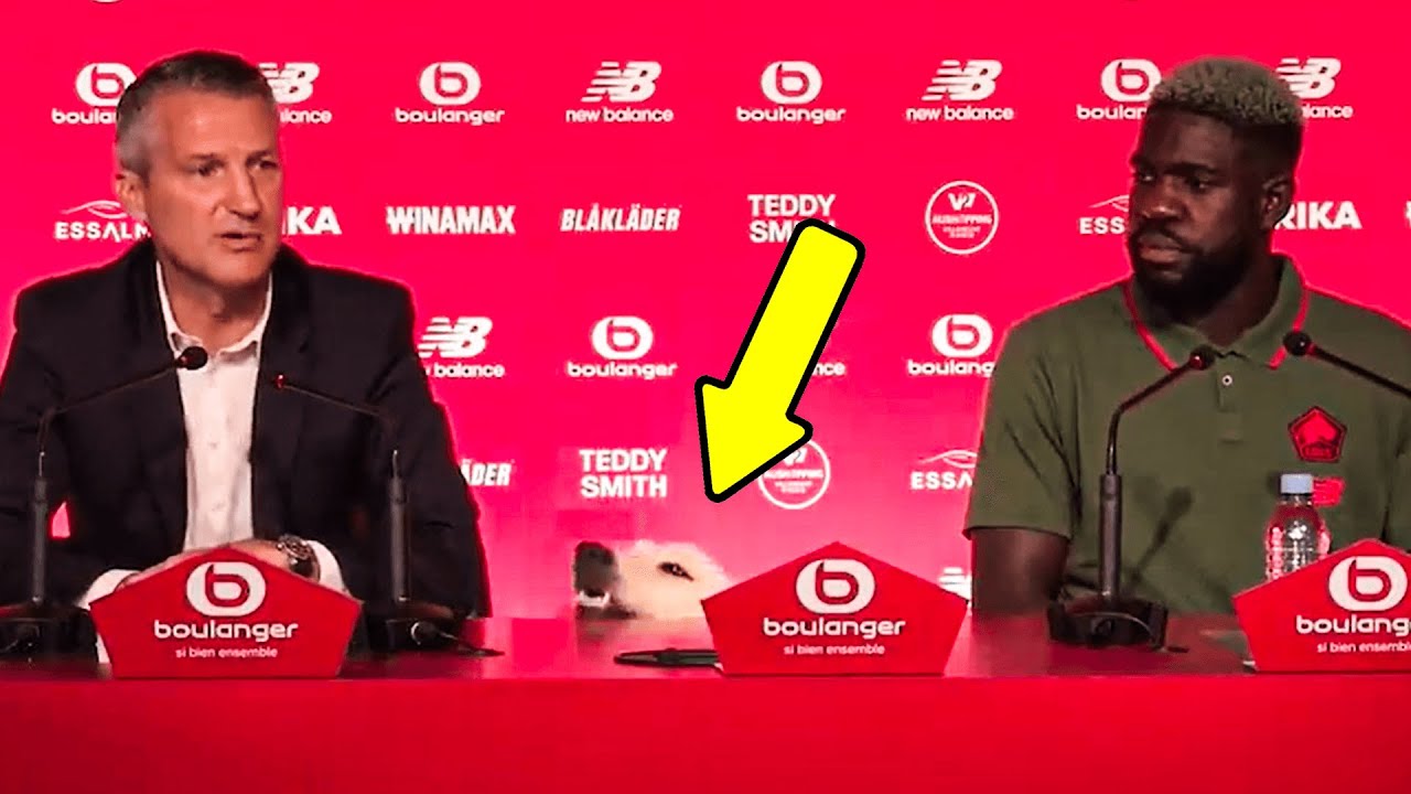 Dog Disrupts Samuel Umtiti's Interview - YouTube