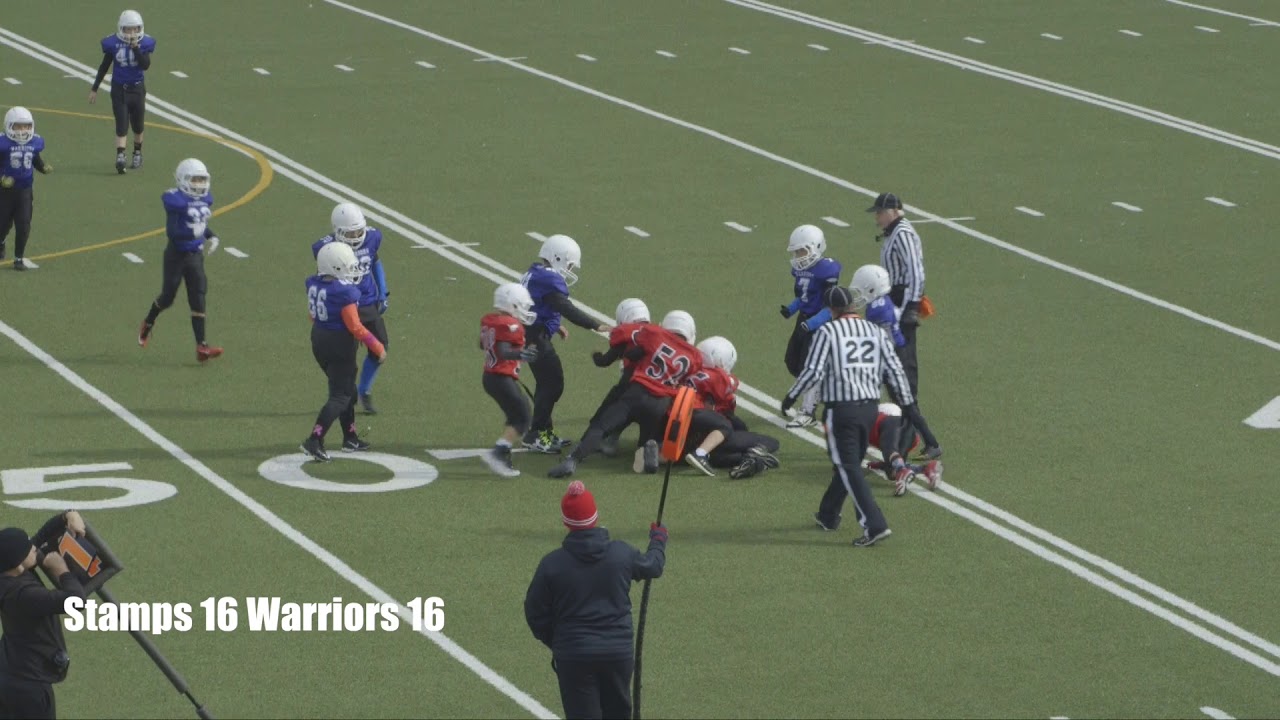 TBMFA 2018 Pee Wee Game October 6th: Stamps vs Warriors - YouTube