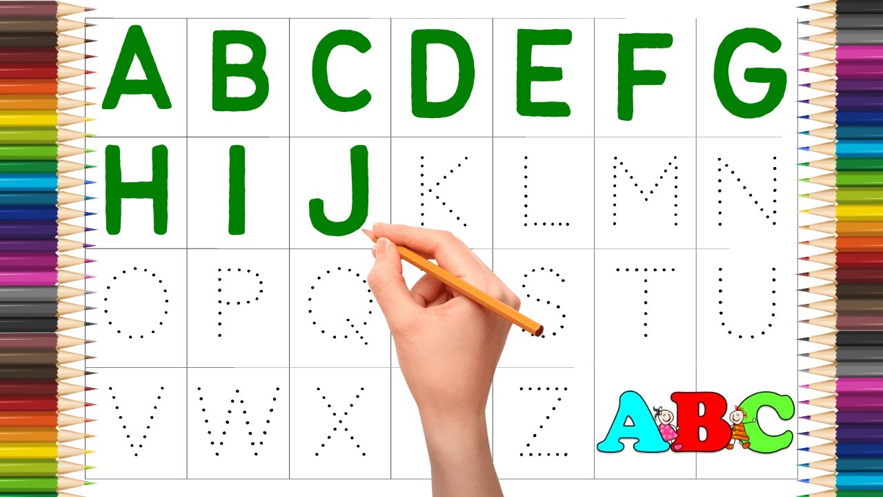 Coloring A to Z | A to Z worksheet | Alphabets A to Z | ABCD Drawing ...