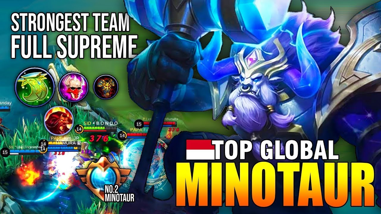 Minotaur Best Build 2021 | Top 1 Global Minotaur Build | Up Rank ...