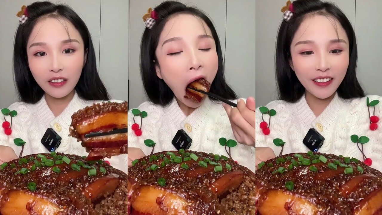 ASMR MUKBANG Sticky Rice and steamed pork food EATING SHOW - YouTube
