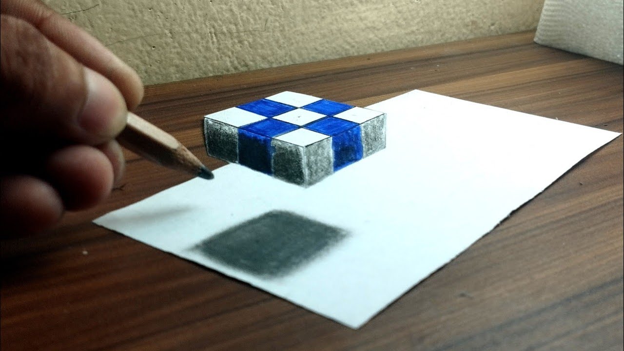 how to draw easy 3d drawing step by step for beginners. - YouTube