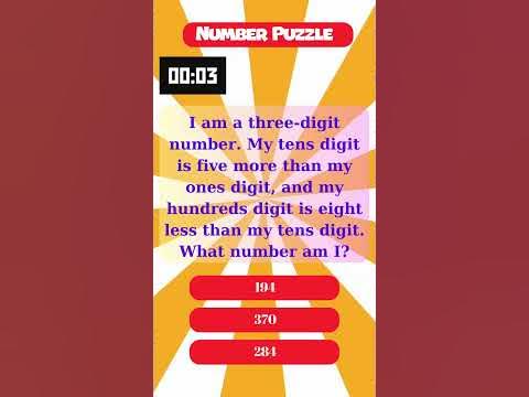 Number Puzzle - 13 - YouTube