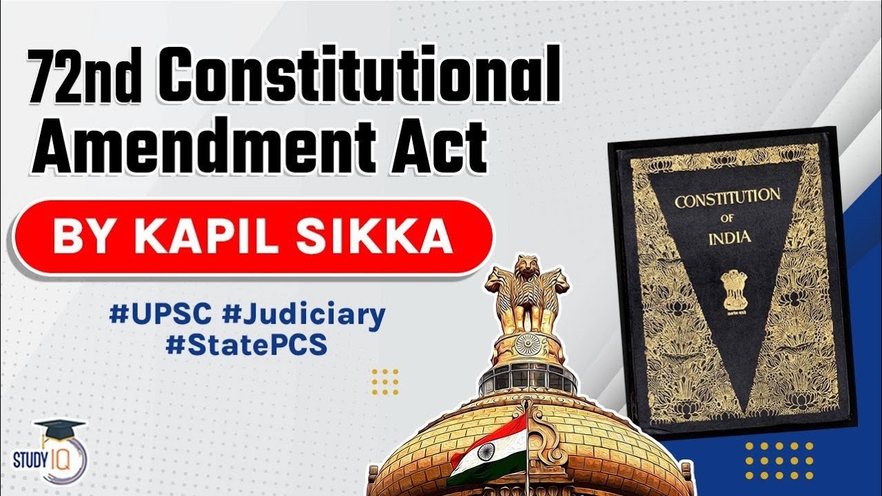 Seventy Second Constitutional Amendment Act 1992 explained, Indian ...