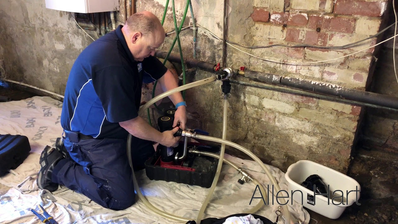 Plumber Doing a Magnacleanse Day in the life of a Plumbing / Gas ...