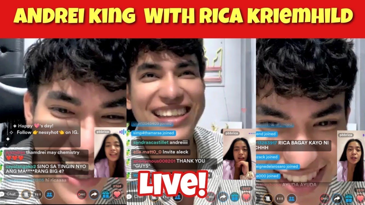 PBB ANDREI KING WITH LATEST EVICTEE RICA KRIEMHILD LIVE ON KUMU - YouTube