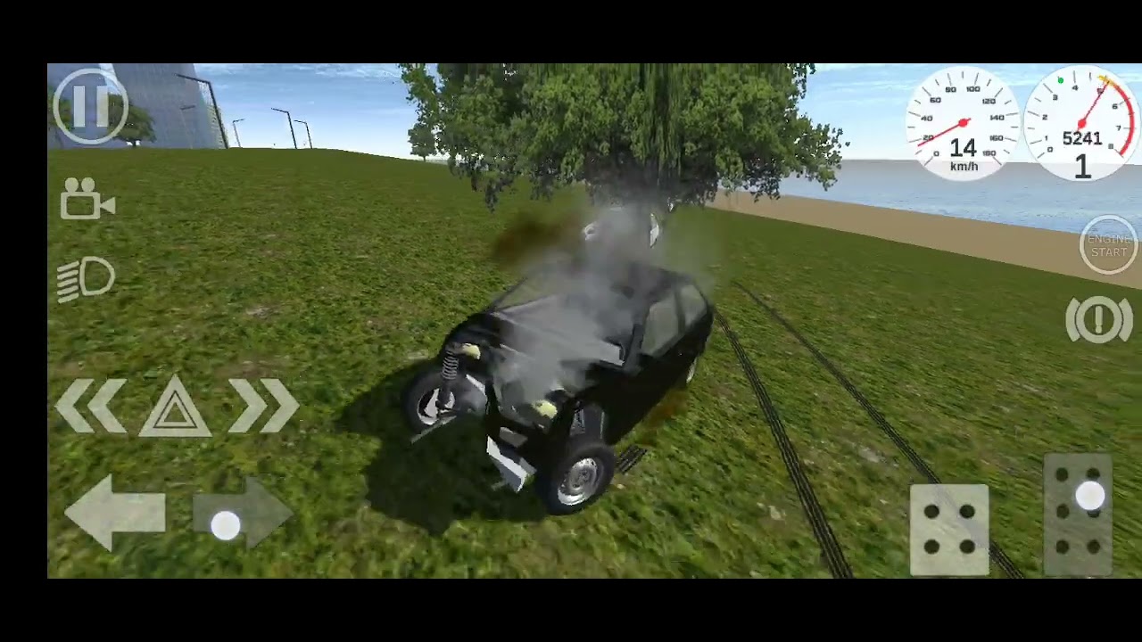 Simple Car Crash Physics Simulator black car chase 2 - YouTube