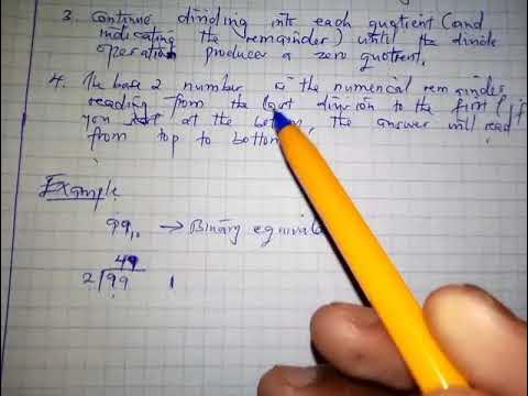 Decimal to Binary tutorial full - YouTube