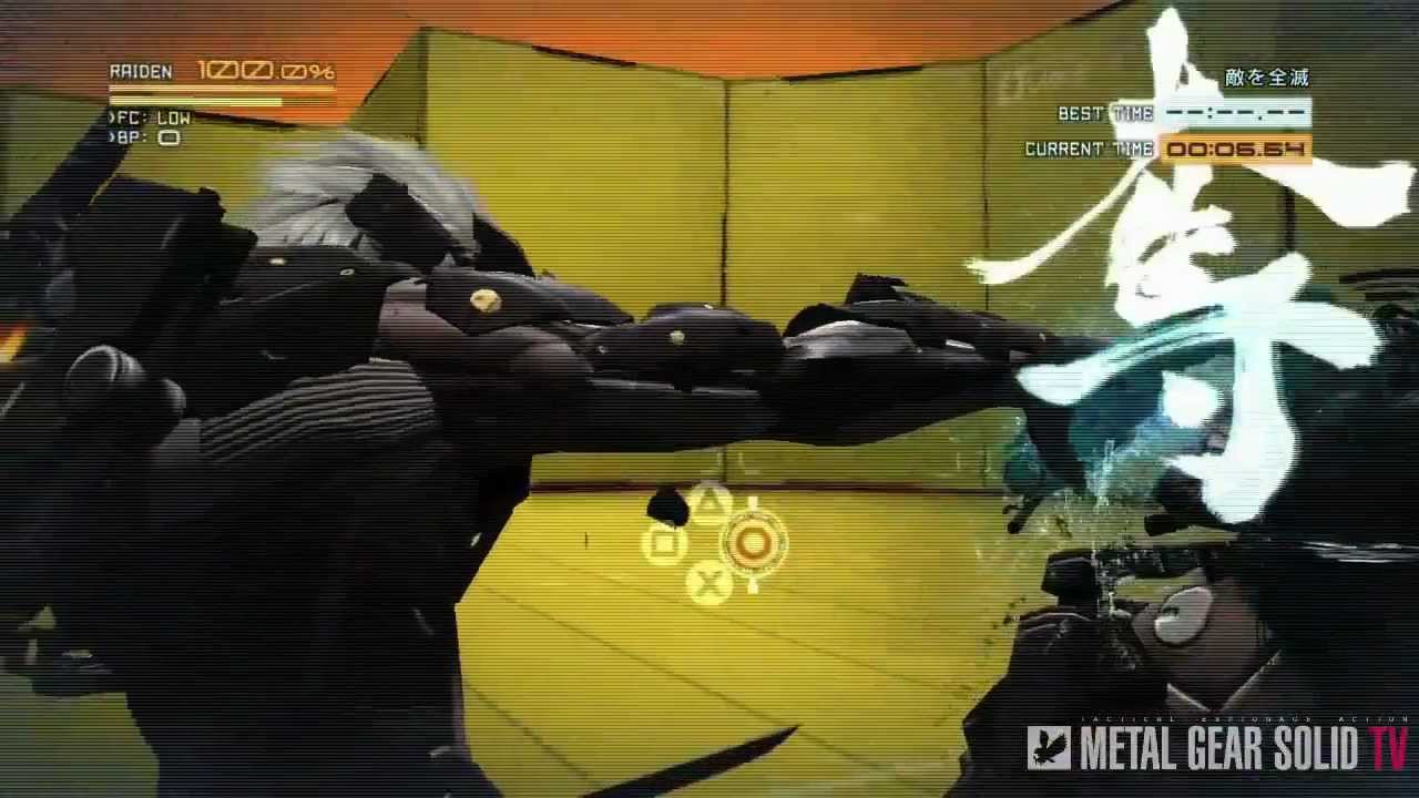 Metal Gear Rising Revengeance - VR Training Zandatsu Combo ...