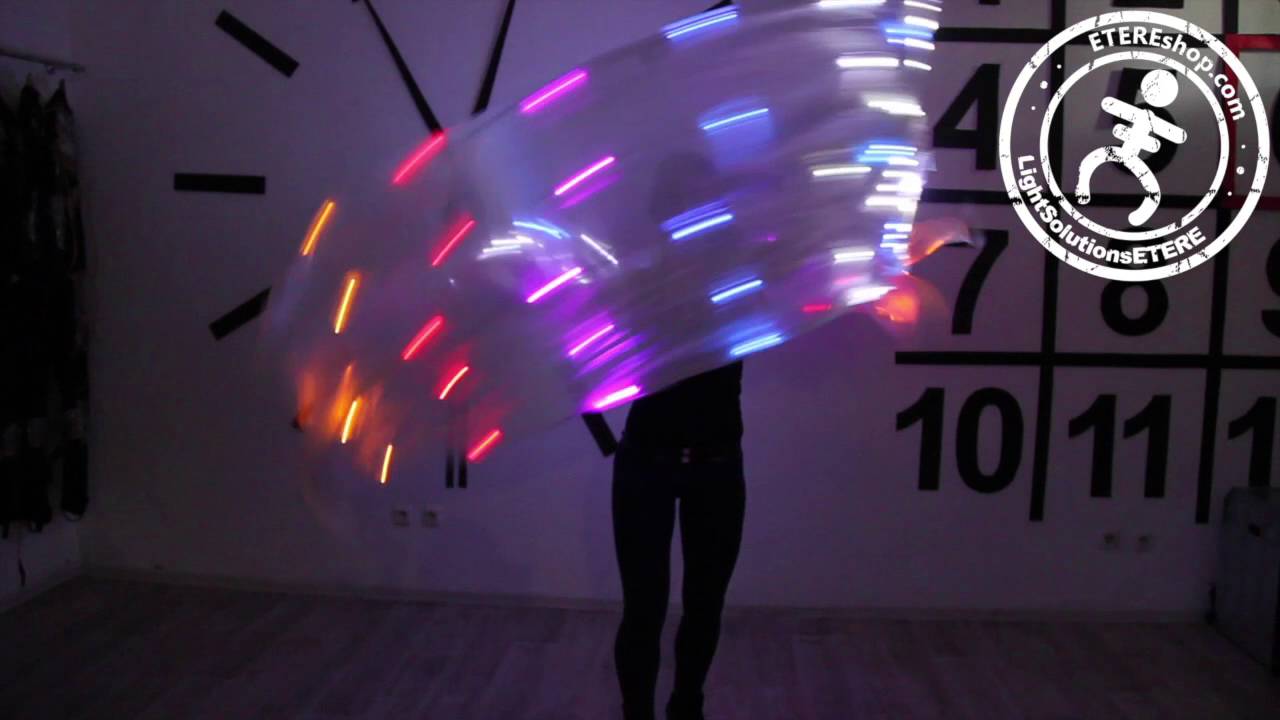 LED Bellydance Silk Fan Veils 50 LEDs MIX colors ETEREshop - YouTube