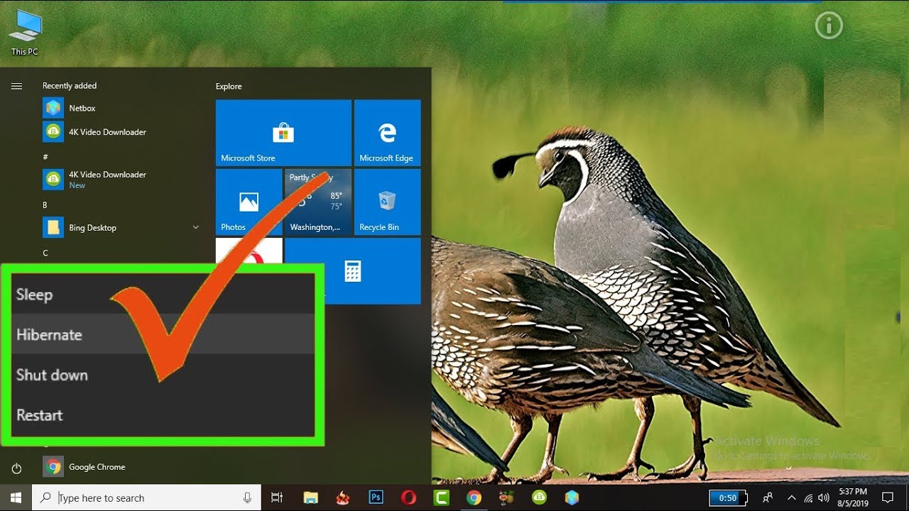 How To Enable Hibernate Button In Windows 10 Youtube