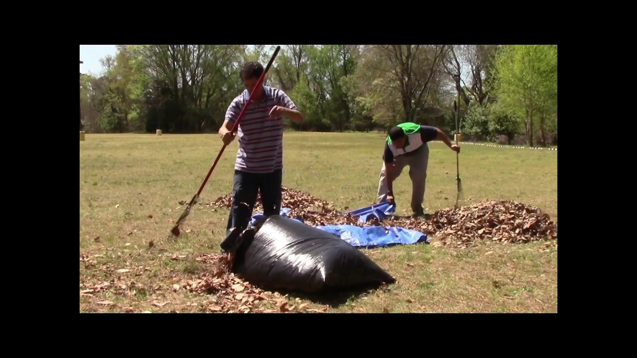 How to Quickly Bag Leaves, Faster Than Old School Tarp - YouTube