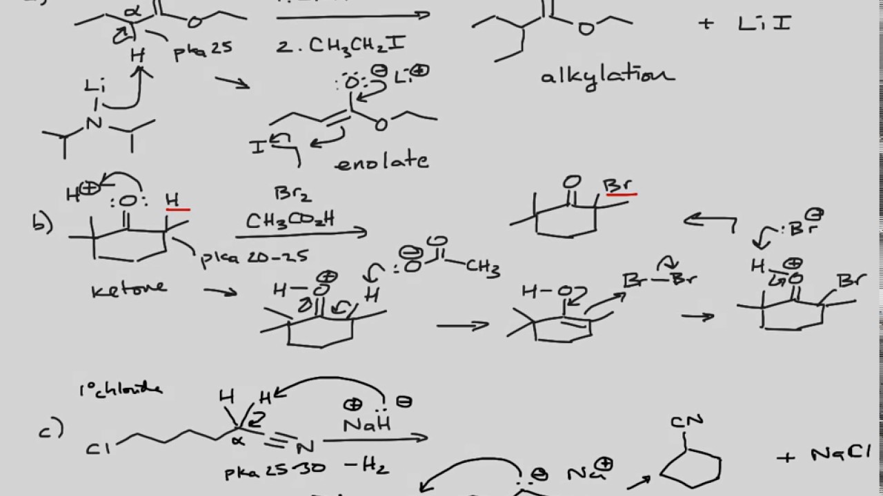 Alpha Carbon Acidity and Alkylation in Organic Chemistry - YouTube
