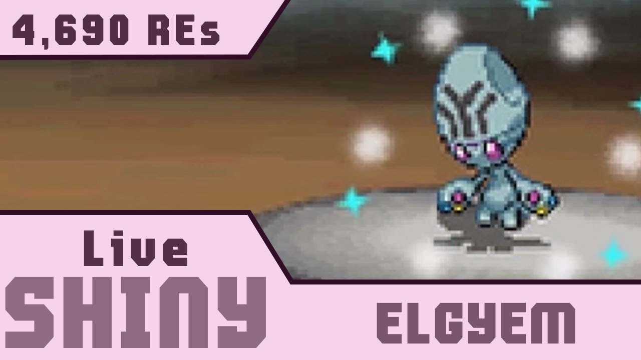 [BQ #7] Live Shiny Elgyem in 4,690 REs! • Pokemon Black - YouTube