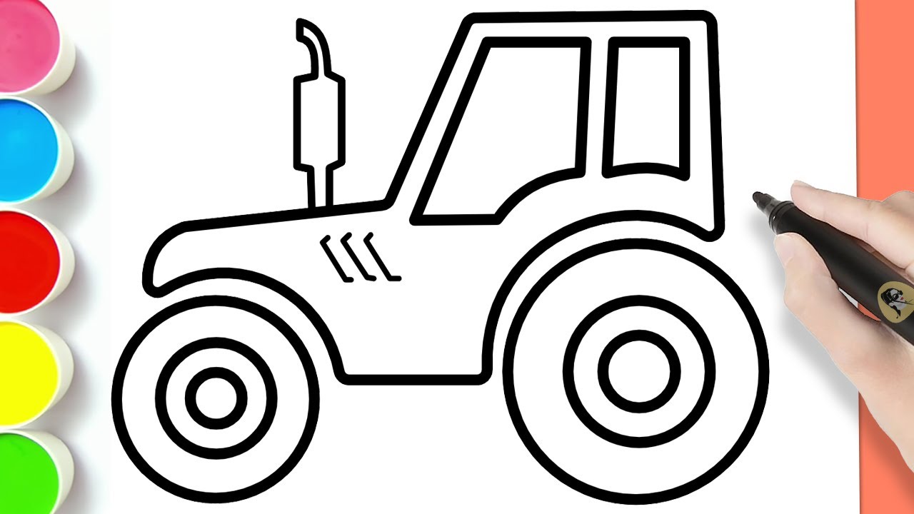 How to Draw a Tractor - Easy Drawings for Beginners - YouTube