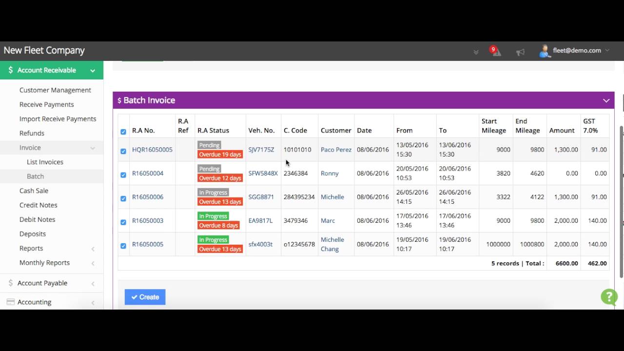 FLEETNETICS Accounting Tutorial: Batch Invoice - YouTube