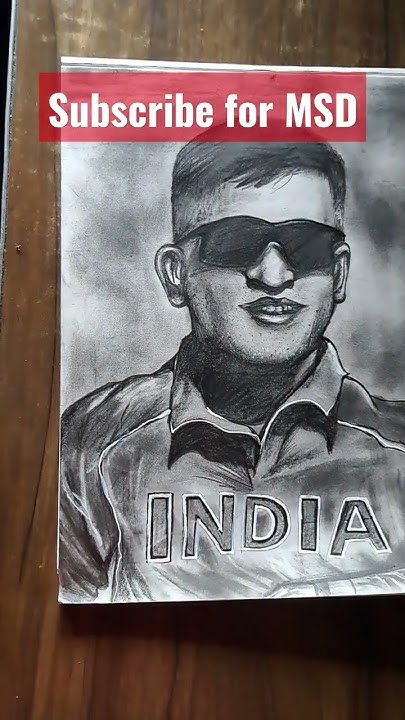 #MsDhoni Realistic sketch drawing made by me//Subscribe for MSD// - YouTube