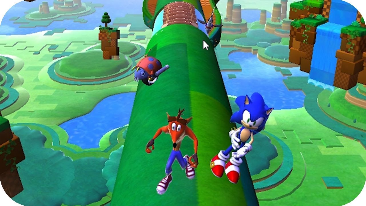 Sonic conoce a Crash - Aenh- crash bandicoot adventure - YouTube