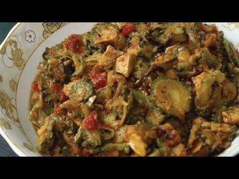 karela chicken Recipe!! Bitter Gourd & chicken curry!! karele chicken ...