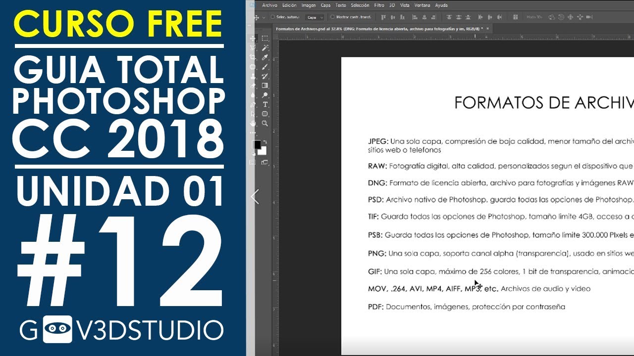 Guía Total Photoshop CC 2018 [U01_12] Formatos de Archivos Comunes ...