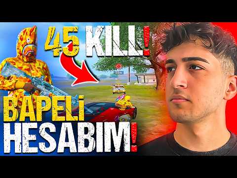 YENİ BAPELİ HESABIMLA OYNADIM! 45 KİLL EFSANE MAÇ! PUBG Mobile