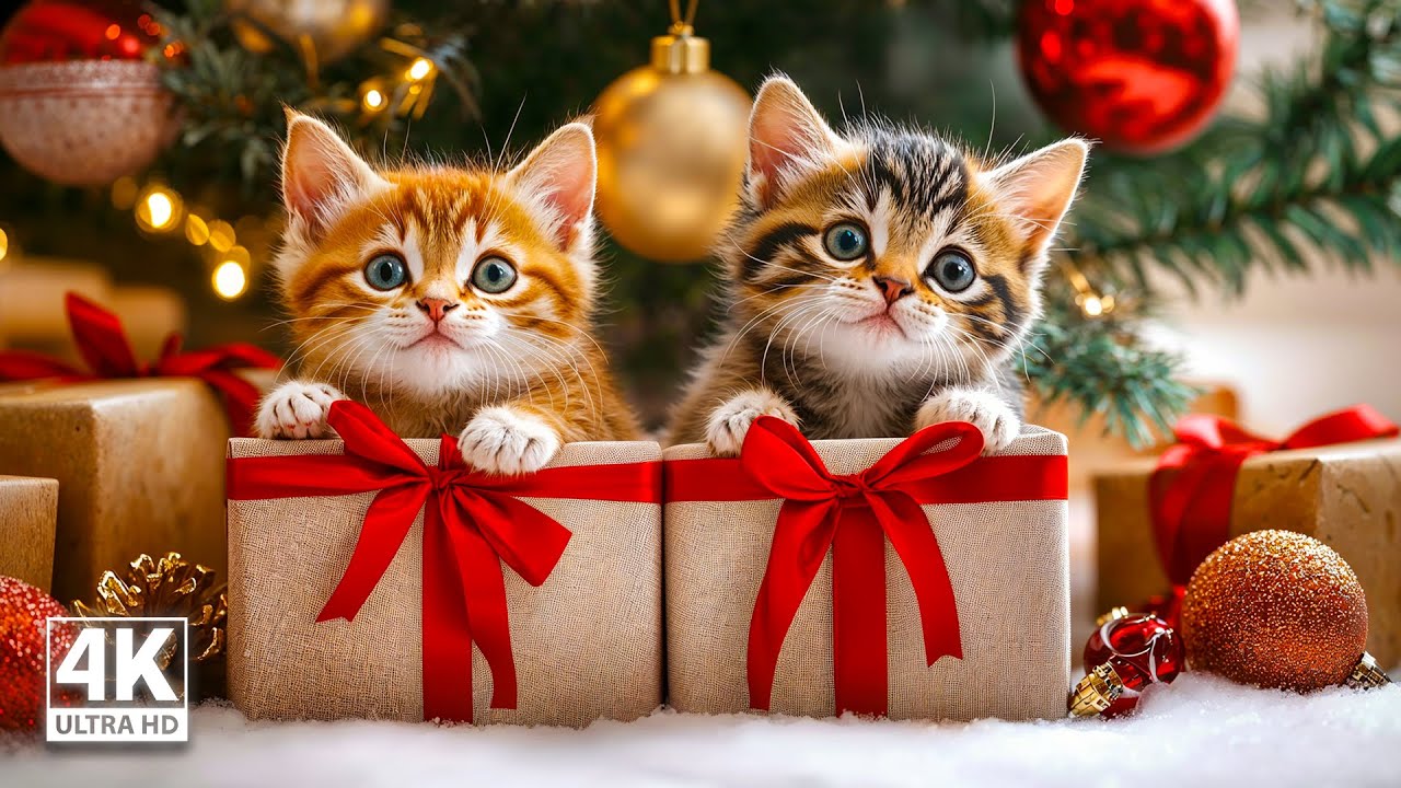 12 Hours of Deep Relaxation Music for Cats! 🐶🎄Christmas carols for Cats ...