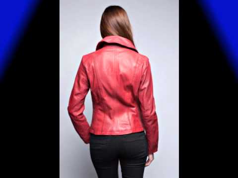 Mode : Blouson cuir Faky rouge