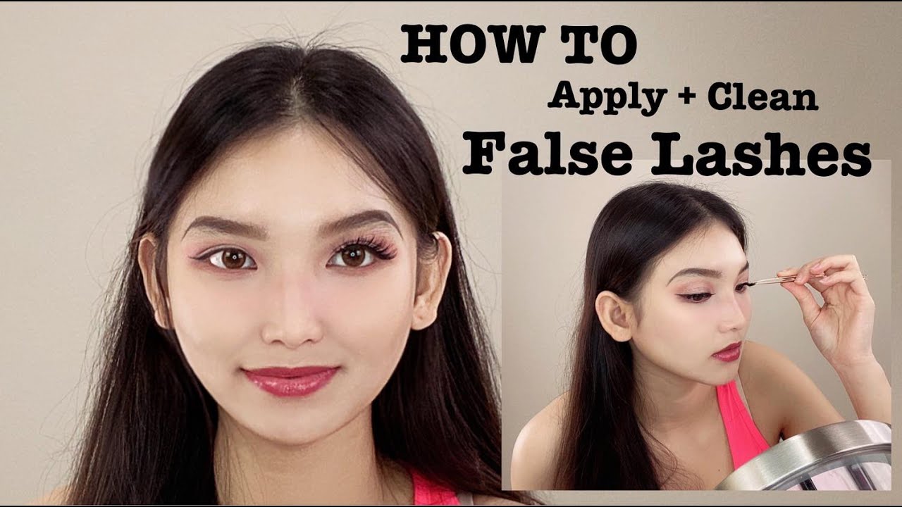 How To Apply + Clean False Lashes | Hướng Dẫn Dán Mi & Vệ Sinh Mi Giả ...