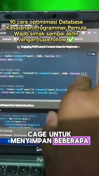 Cara Optimasi Database Laravel Kesalahan Programmer Pemula - YouTube