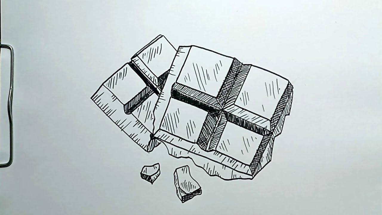 How to Draw Chocolate Bar in Easy Steps - YouTube