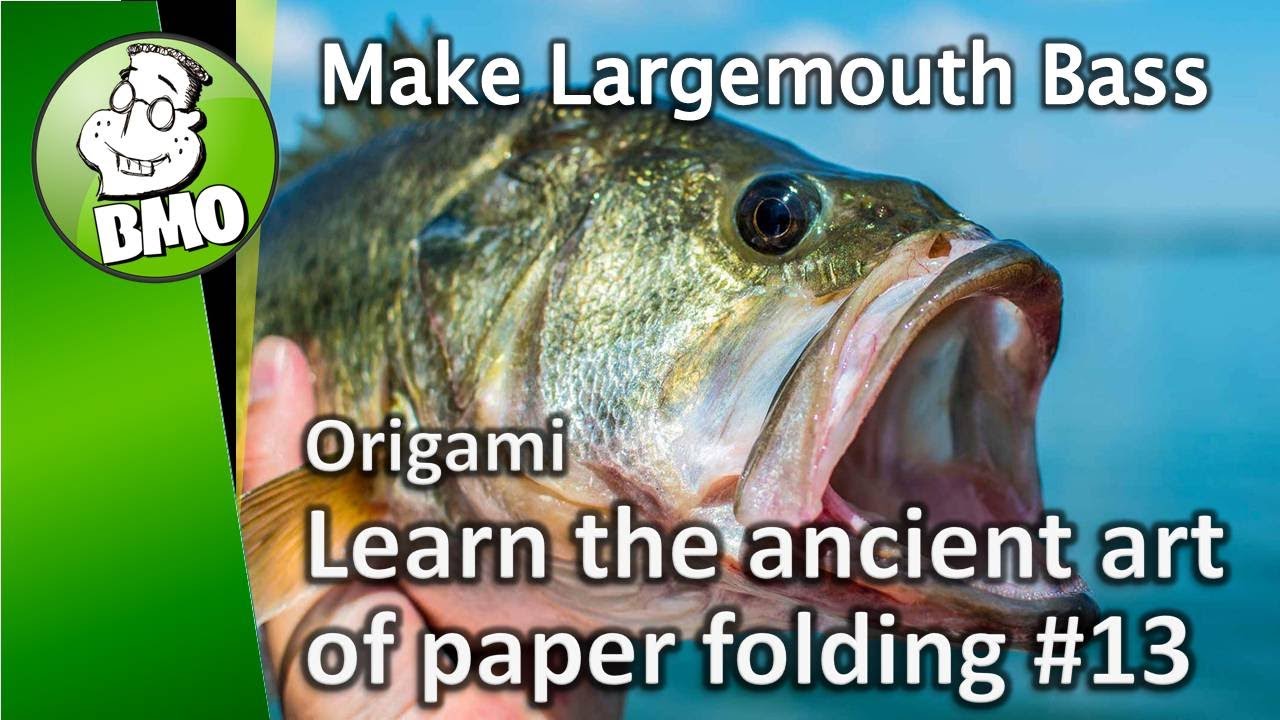 BMO origami make largemouth bass out of paper - YouTube