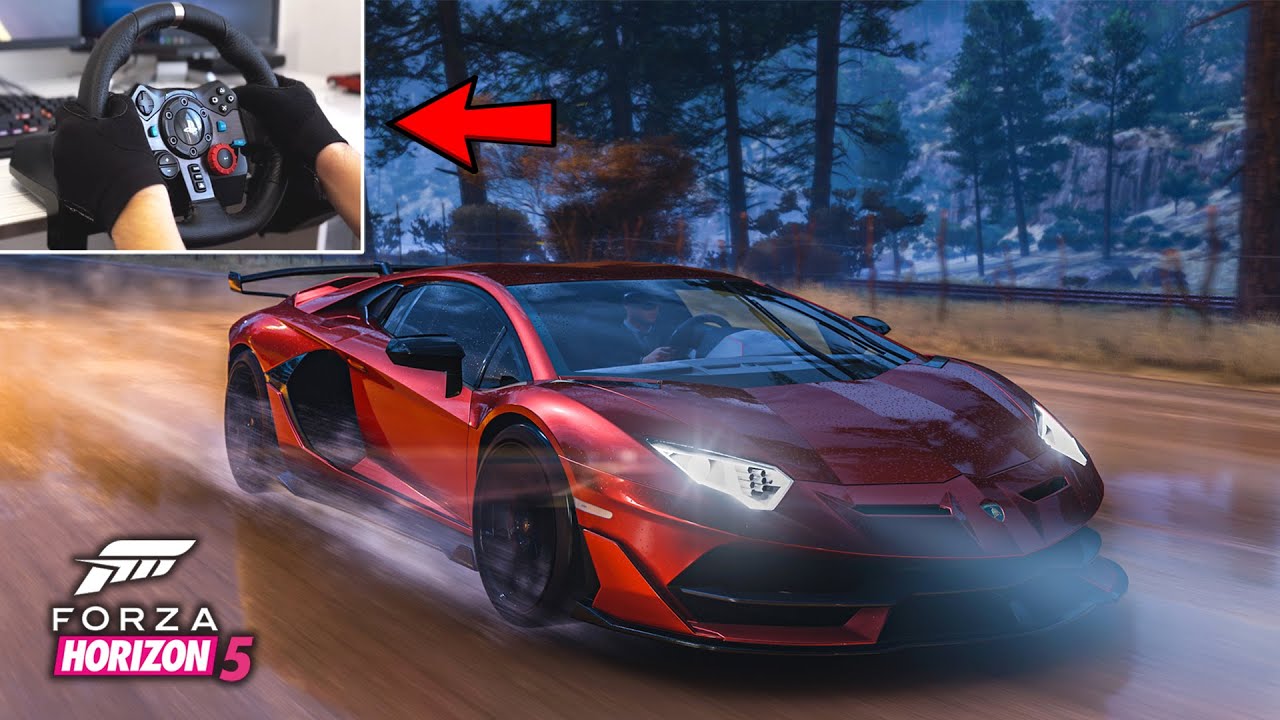 Lamborghini Aventador SVJ - Night Drive | Forza Horizon 5 | Logitech ...