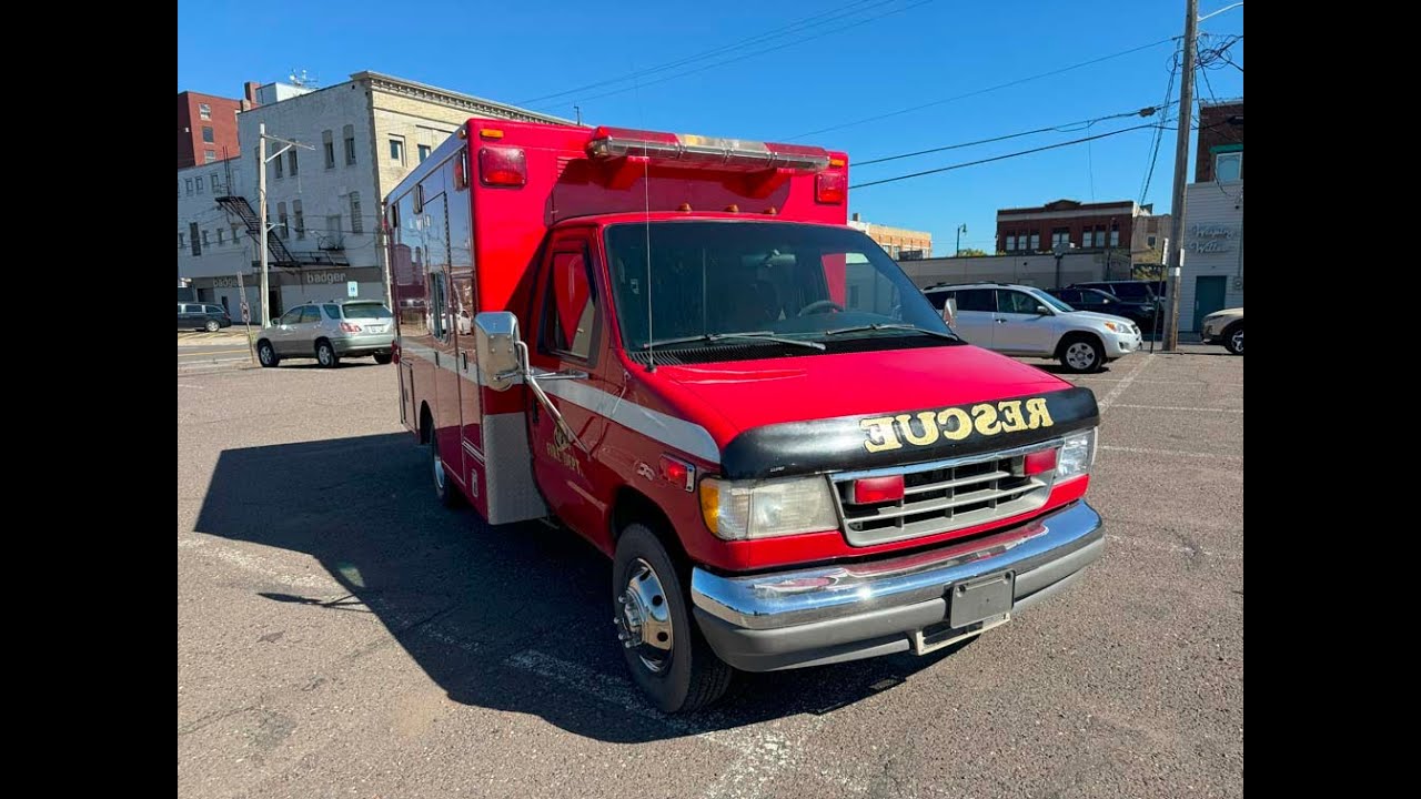 1992 FORD E 350 RESCUE VEHICLE AMBULANCE - YouTube