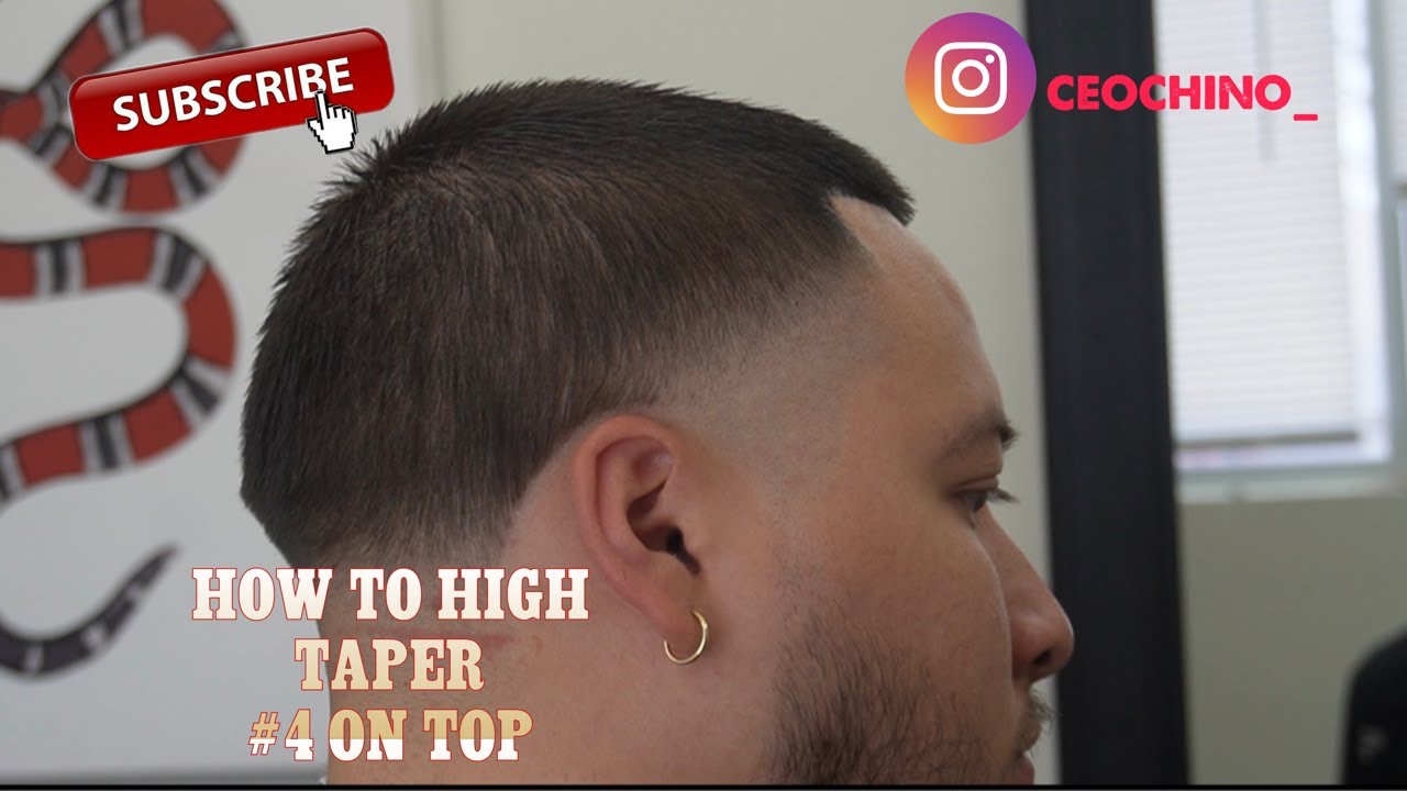 how to do a high taper with a #4 on top - YouTube