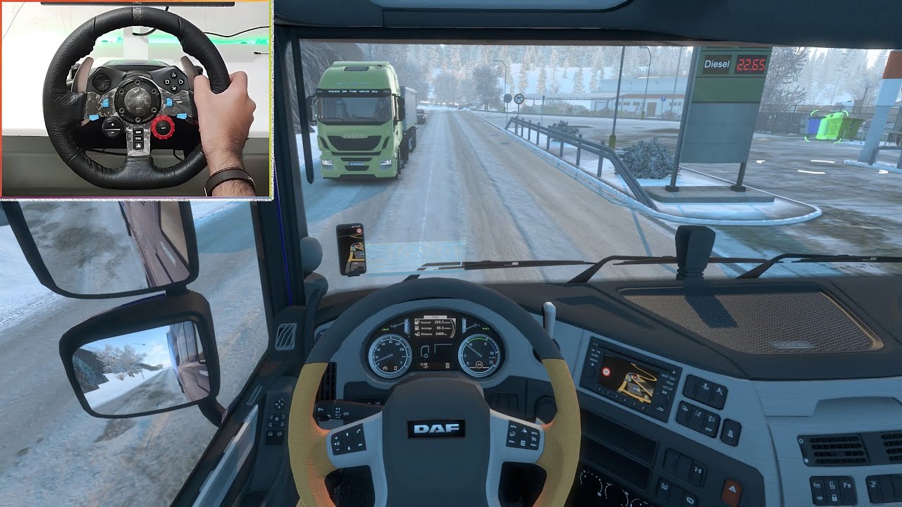 DAF XF - DRIVING IN NORWAY IN EURO TRUCK SIMULATOR 2 - PNG WINTER ...