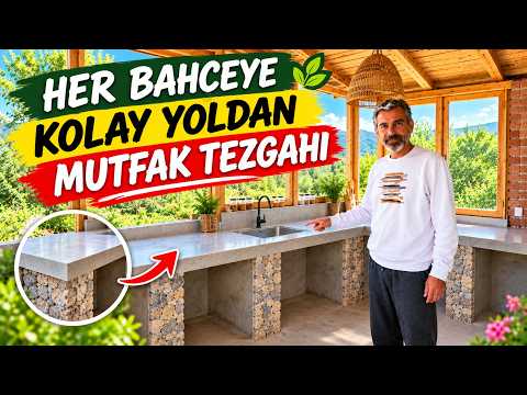 YAŞASINNN BAHÇE MUTFAĞIMIZIN YENİ MUTFAK TEZGAHINI YAPIYORUZ - KÖY MUTFAĞI YAPIMI #köyhayatı