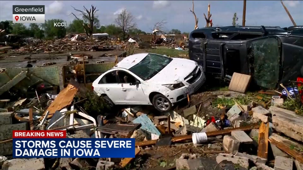1 dead, major damage in Iowa after tornadoes, severe storms - YouTube