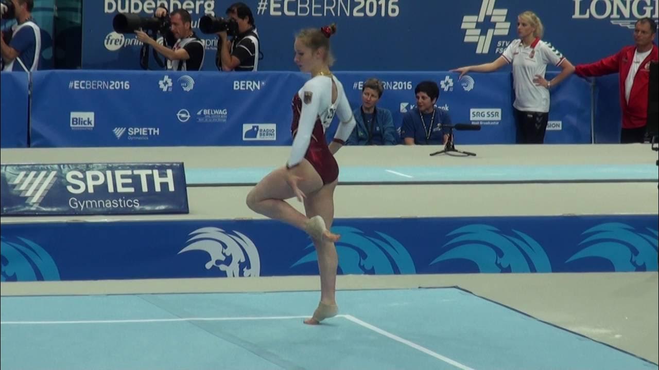 EC 2016 Bern Seniors Team Finale GER Lina Philipp Fx - YouTube
