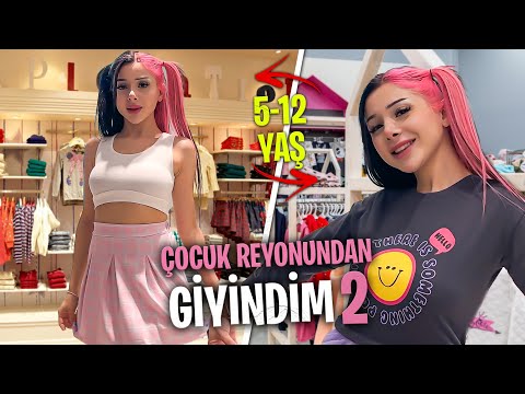 BİR GÜN BOYUNCA ÇOCUK REYONUNDAN GİYİNDİM 2 #24saat