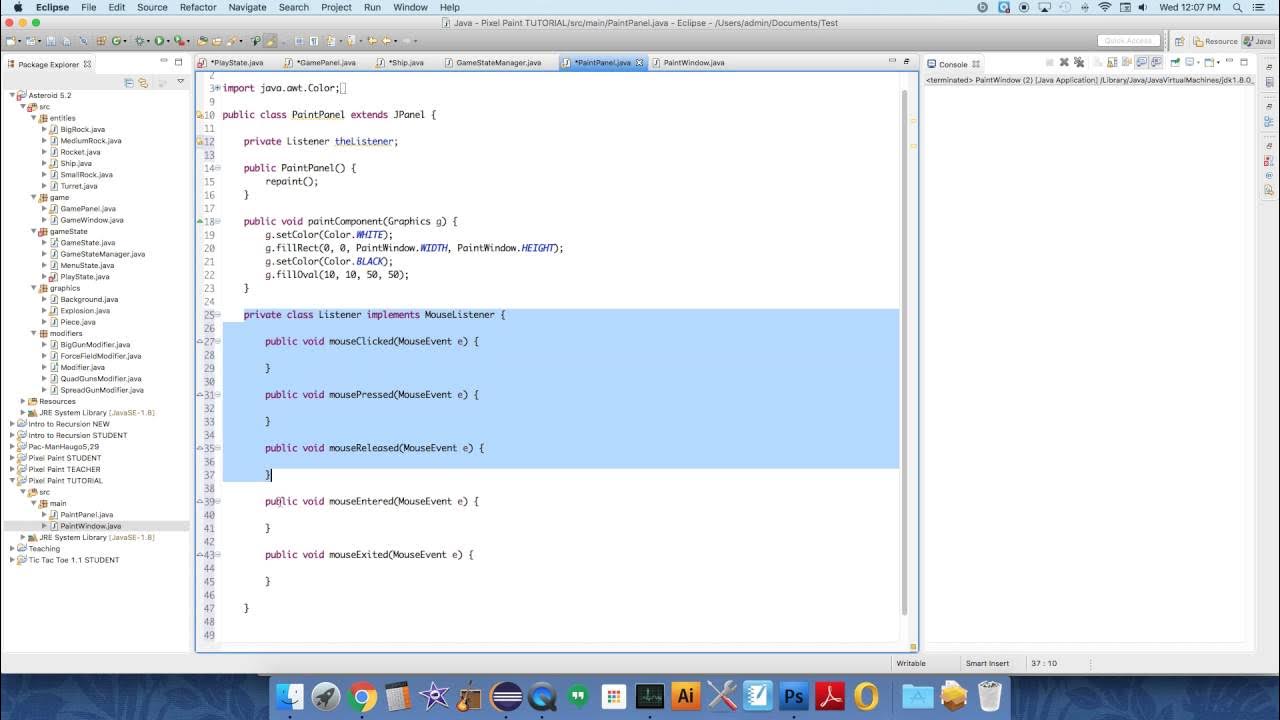 Java Pixel Paint 3 Listener - YouTube