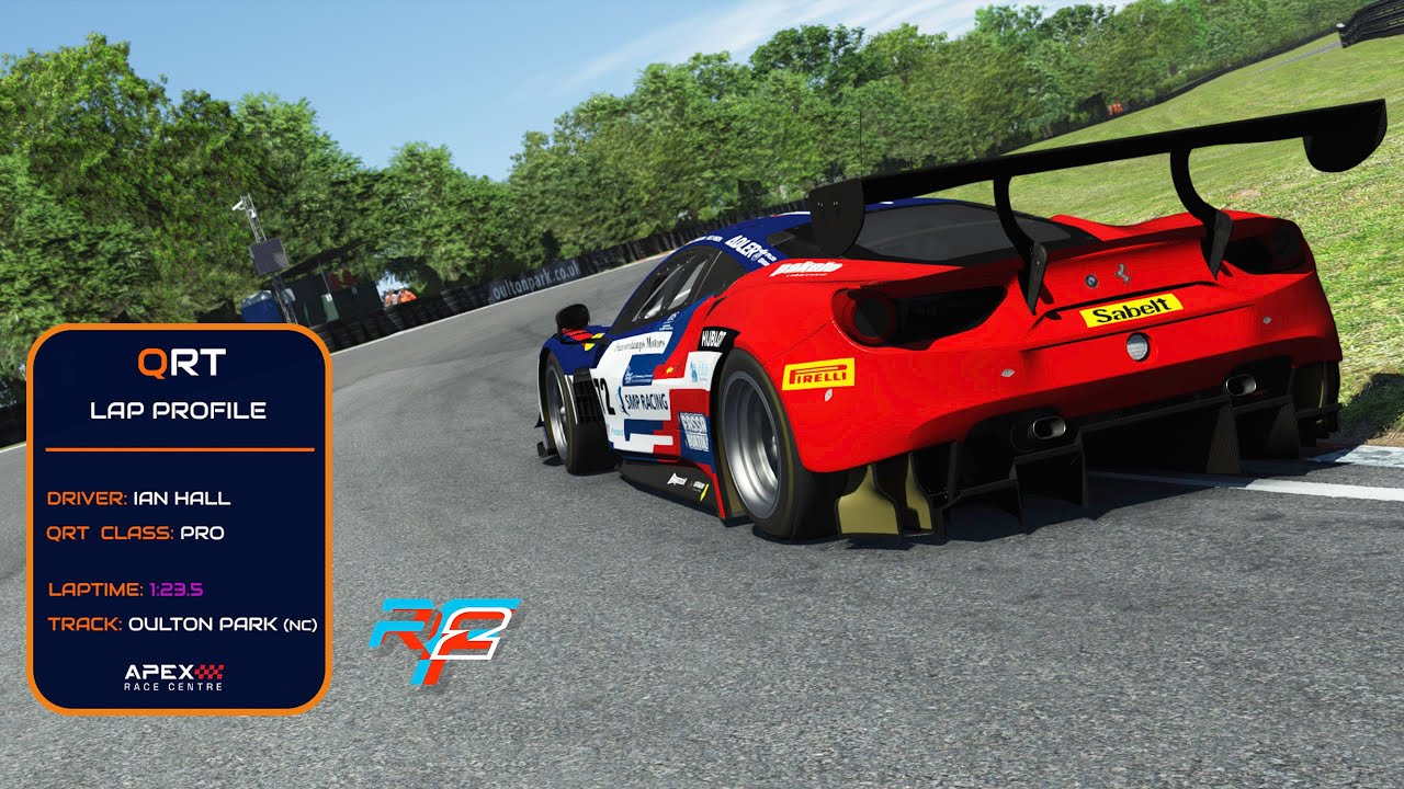 Hotlap (rF2): Oulton Park (NC) | 1:23.5 | Ferrari 488 GT3 EVO | Hall ...