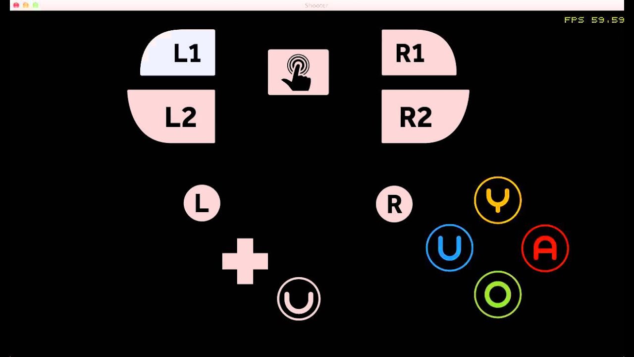 Controller test using OUYA button assets - YouTube