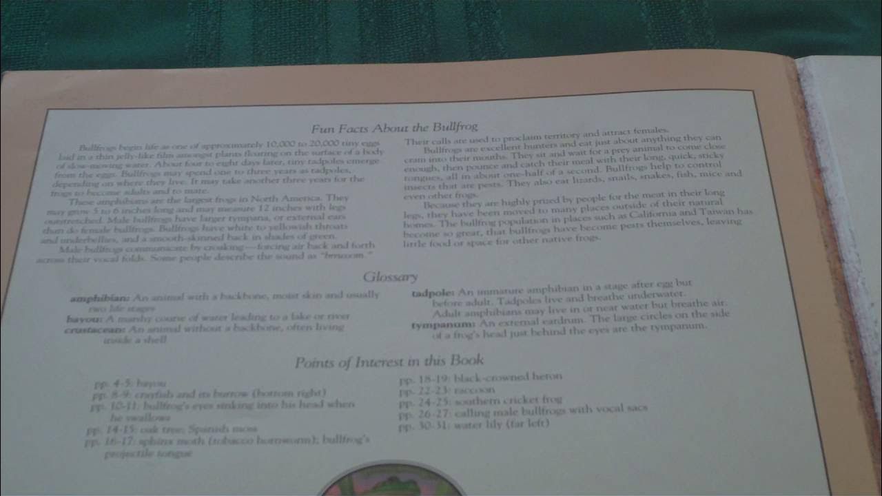 Bullfrog at Magnolia Circle page 32, Lesson 7 NYS 3rd Grade EngageNY ...