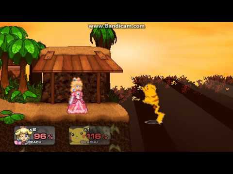 Super Smash Flash 2 - v0.9 Battle #17 Peach vs Pikachu - YouTube